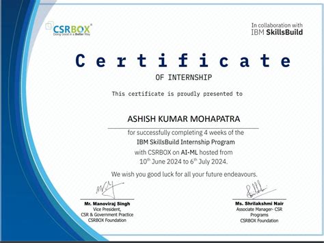 ashish kumar mohapatra on linkedin aiml ibmskillsbuild ai ml