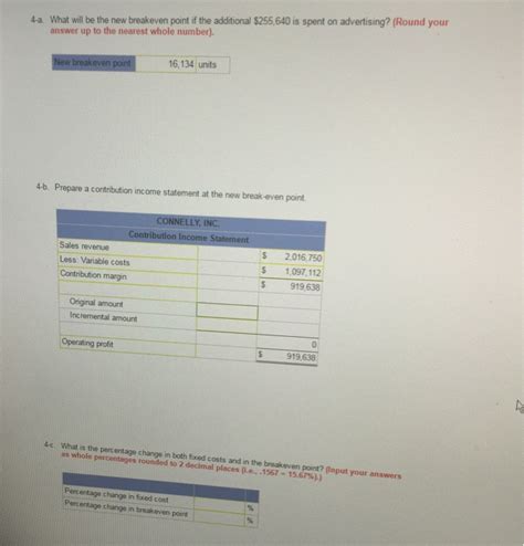Solved Exercise 9 21 Breakeven Planning Profit Planning Lo