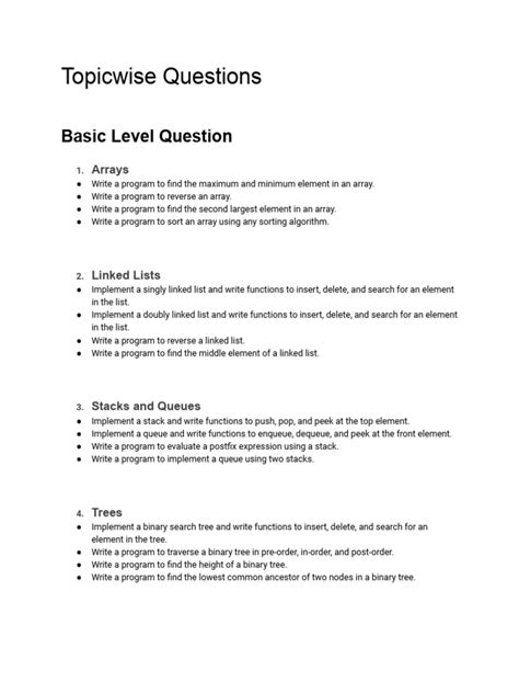 Dsa Basic Question Pdf