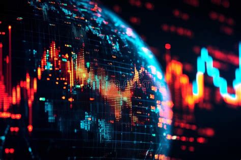 Visual Representation Showcases A Globe Intertwined With Dynamic Stock