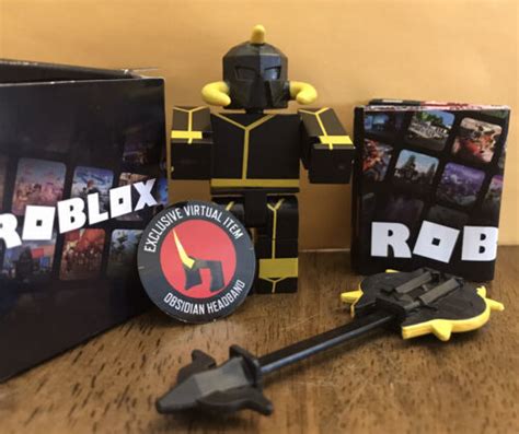 Roblox Action Series 12 Obsidian Headband Virtual Code Treasure Quest Obsidian 4579786155