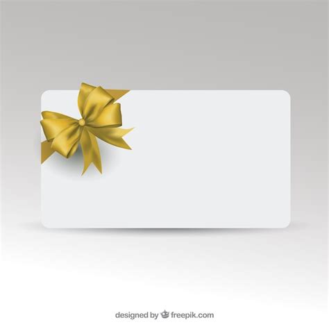 Plantilla De La Tarjeta De Regalo Con Cinta De Oro Vector Gratis