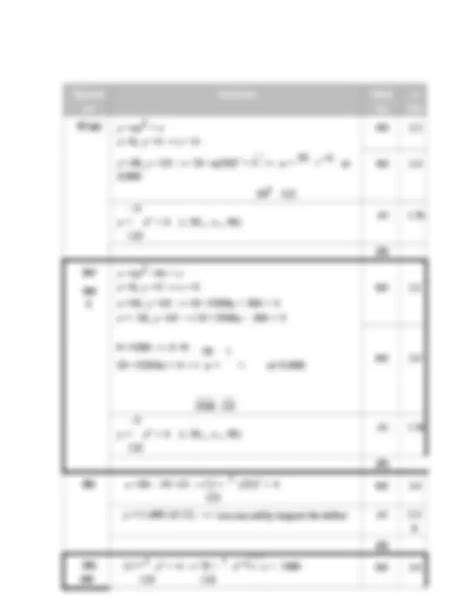 A Level Edexcel Pure Mathematics Paper 1 Mark Scheme 2025 2026 Pure