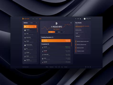defi safe vaults web3 app ui ux crypto wallet dashboard page ui ux design web app design