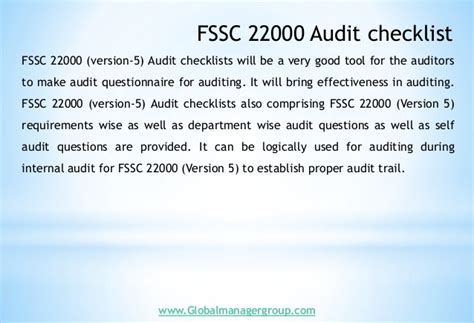 Free Fssc 22000 Checklist Busterspin