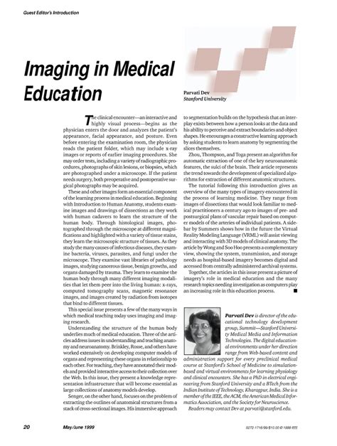Imaging In Medical Education Ieee Journals And Magazine Ieee Xplore