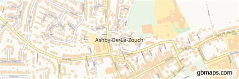Ashby De La Zouch Vector Street Map