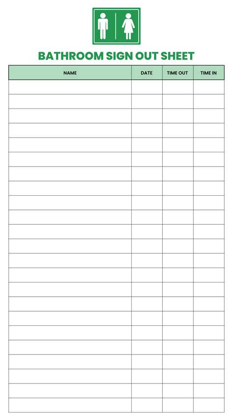 Restroom Sign Out Sheet Classroom Signs Printable Sign Out Sheet The Best Porn Website