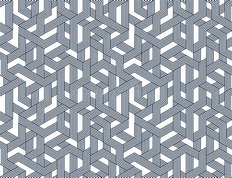 3d Cubes Seamless Pattern Vector Background Lined Dimensional Blocks Architecture And