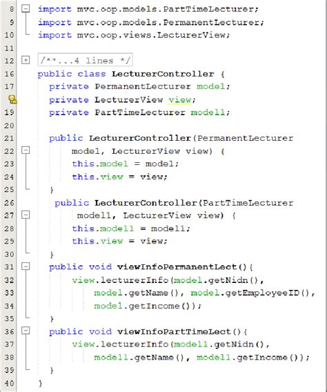 Code Listing Lecturercontroller Class Download Scientific Diagram