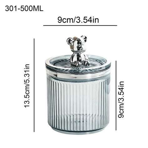 Badu Bg Луксозно мече Органайзер за памучен тампон Кутия за съхранение в банята за памучни