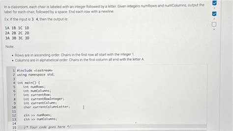 Solved In A Classroom Each Chair Is Labeled With An Integer