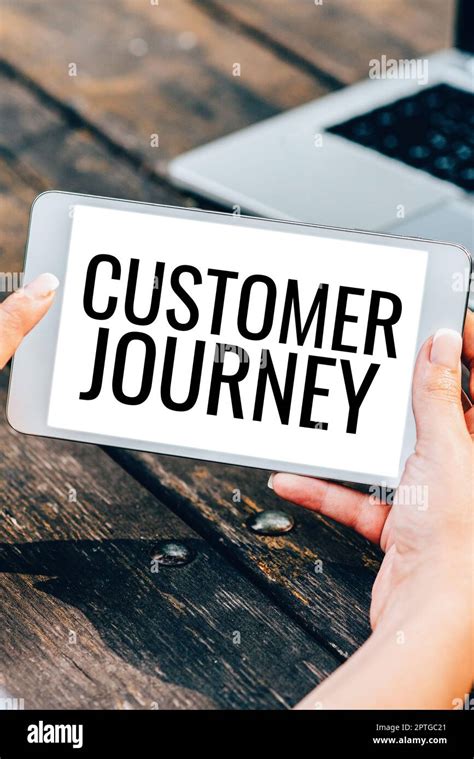 Text Sign Showing Customer Journey Word Written On Complete Service And Transaction Experience