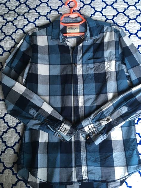 Men Padini Shirt Blue Checkered Mens Fashion Tops And Sets Formal