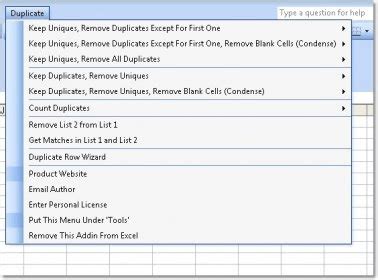 Excel Unique Duplicate Data Remover 7 0 Download