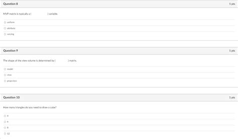 Solved Model View Projection Chegg