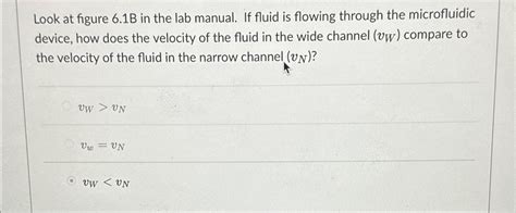 Solved Look At Figure B In The Lab Manual If Fluid Is Chegg