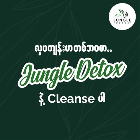 Jungle Detox တစ်သက်တာလုံး ကျန်းမာဖျတ်လတ်