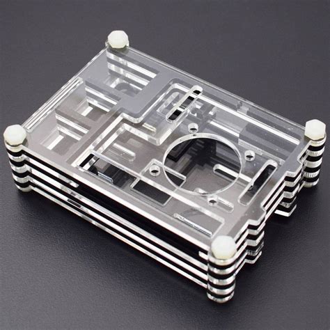 Raspberry Pi 3 Acrylic Case 9 Layer Box Cover With Cooling Fan Hole