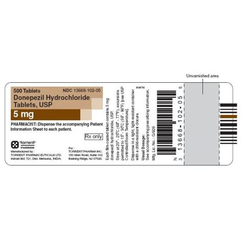 Donepezil Hcl 5mg Rx Products