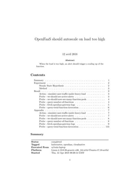 Exploring Openfaas Autoscalability On Kubernetes With The Chaos Toolkit