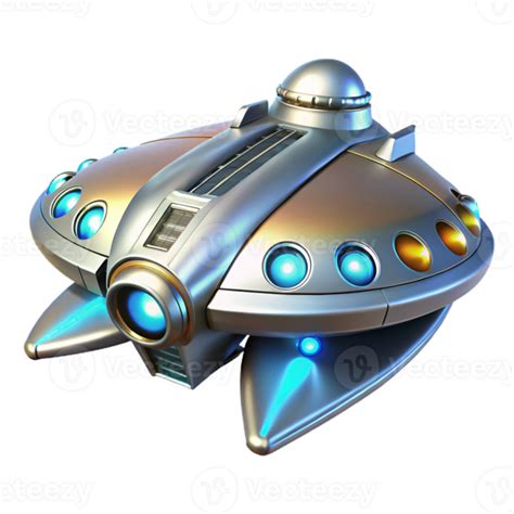 Elegant Minimalist Futuristic Spaceship 3d Render 4k 56552880 Png