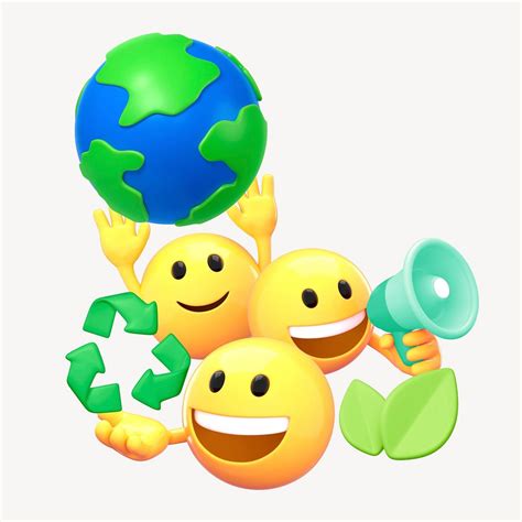 Environmentalists Emoji 3d Emoticon Illustration Premium Photo
