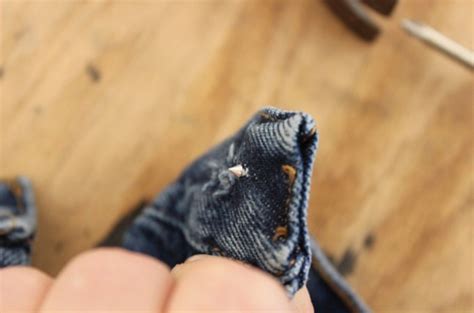 How To Replace A Jean Button No Sew Easy Momcrieff