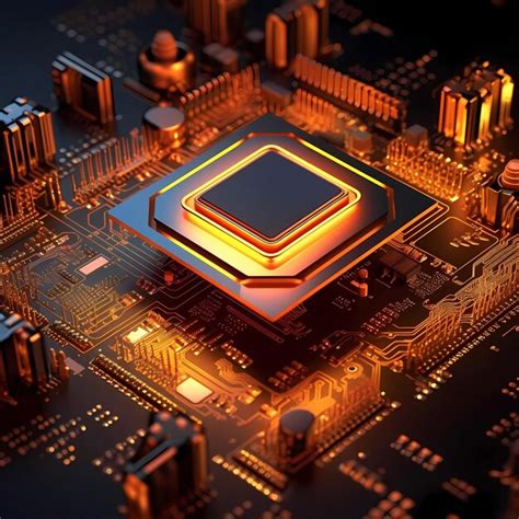 Premium Ai Image 3d Illustration Computer Processor Circuit Board For