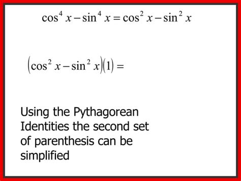Proving Trigonometric Identities Ppt Physics Science