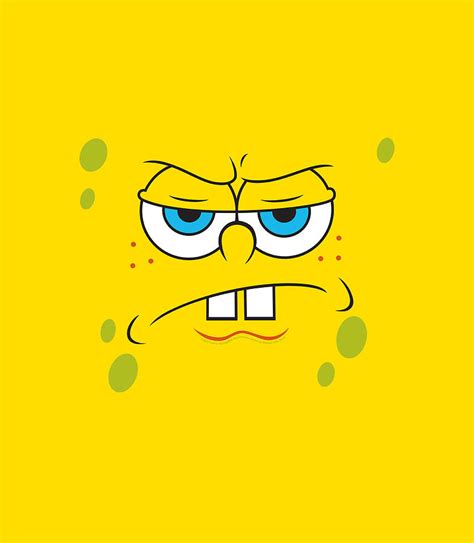 Spongebob Angry Face Digital Art By Brand A Pixels Merch