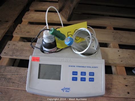 West Auctions Auction Winemaking Equipment And Supplies Item Hanna
