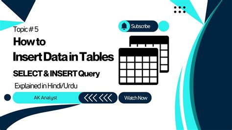Select And Insert Query Explained In Hindiurdu How To Insert Data In