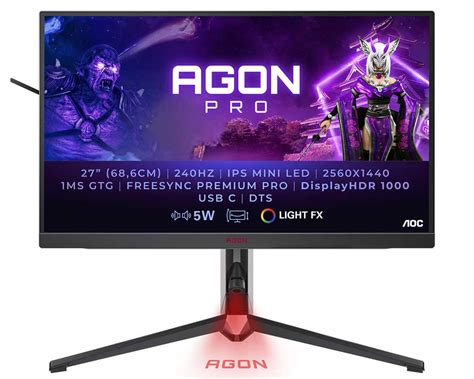 AOC выпускает мини-светодиодный монитор Agon Pro AG274QZM — QHD, 240 Гц ...
