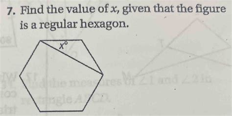 solved 7 find the value of x given that the figure is a regular