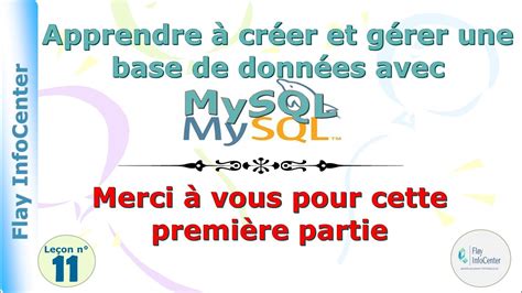 Comment Créer Une Base De Données Mysql Youtube