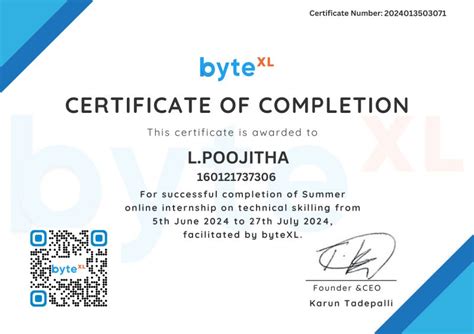 Poojitha Lingala On Linkedin Bytexl Achievement Learningjourney