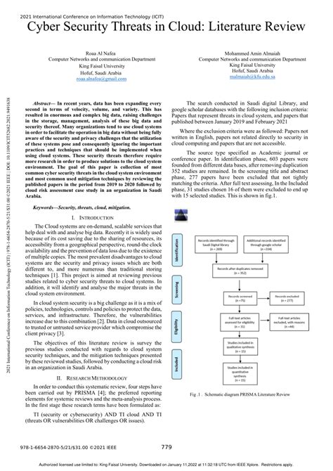 Pdf Cyber Security Threats In Cloud Literature Review