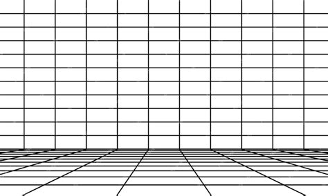 Premium Vector Perspective Room With Black Grid 3d Linear Floor And Empty Interior Dimension
