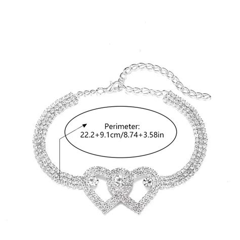 Badu Bg Модни глезени с верига от кристали за жени Луксозна блестяща гривна за глезена на крака