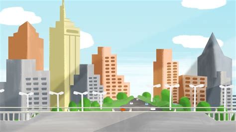 Animated Cityscape Poster Background