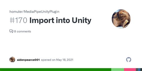 Import Into Unity Issue Homuler Mediapipeunityplugin Github