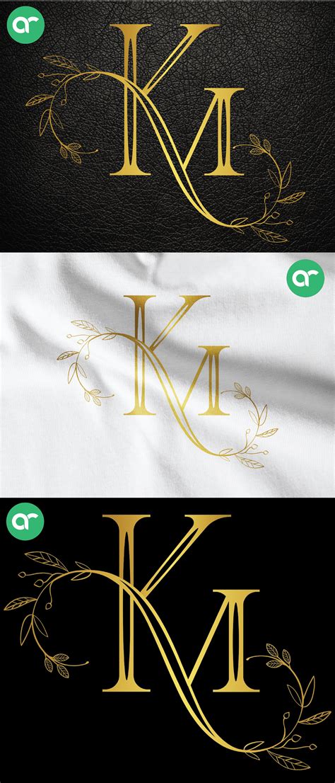Km Wedding Logo Monogram And Km Initials Behance