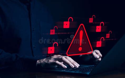 cybersecurity concept hacker working on computer stock image image of internet digital