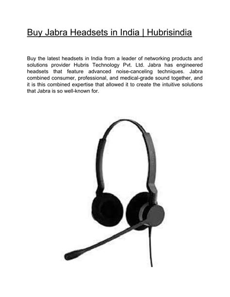 Ppt Buy Jabra Headsets In India Hubrisindia Powerpoint Presentation Id