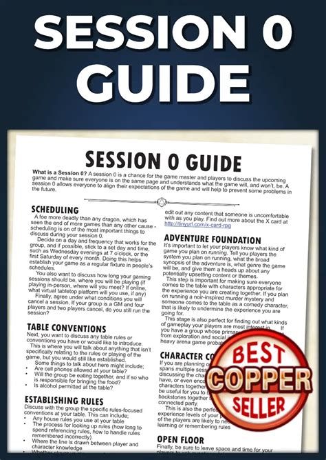 Rpg Session 0 Guide Icarus Games Drivethrurpg