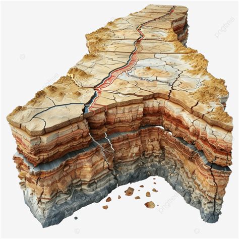 Geological Fault Plate Transform Down Up Earth Cross Section Continent Wall Earthquake Png