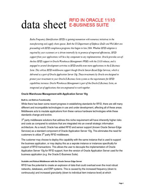 Rfid Datasheet Pdf Radio Frequency Identification Computing