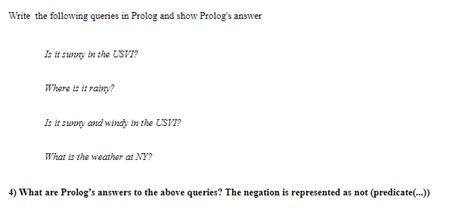 Solved 2 Represent The Following Facts And Rules In Prolog