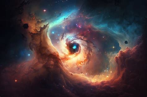 Nebula In Space Stars And Planets In Cosmic Nebula Bright Light From Celestial Bodies In Deep
